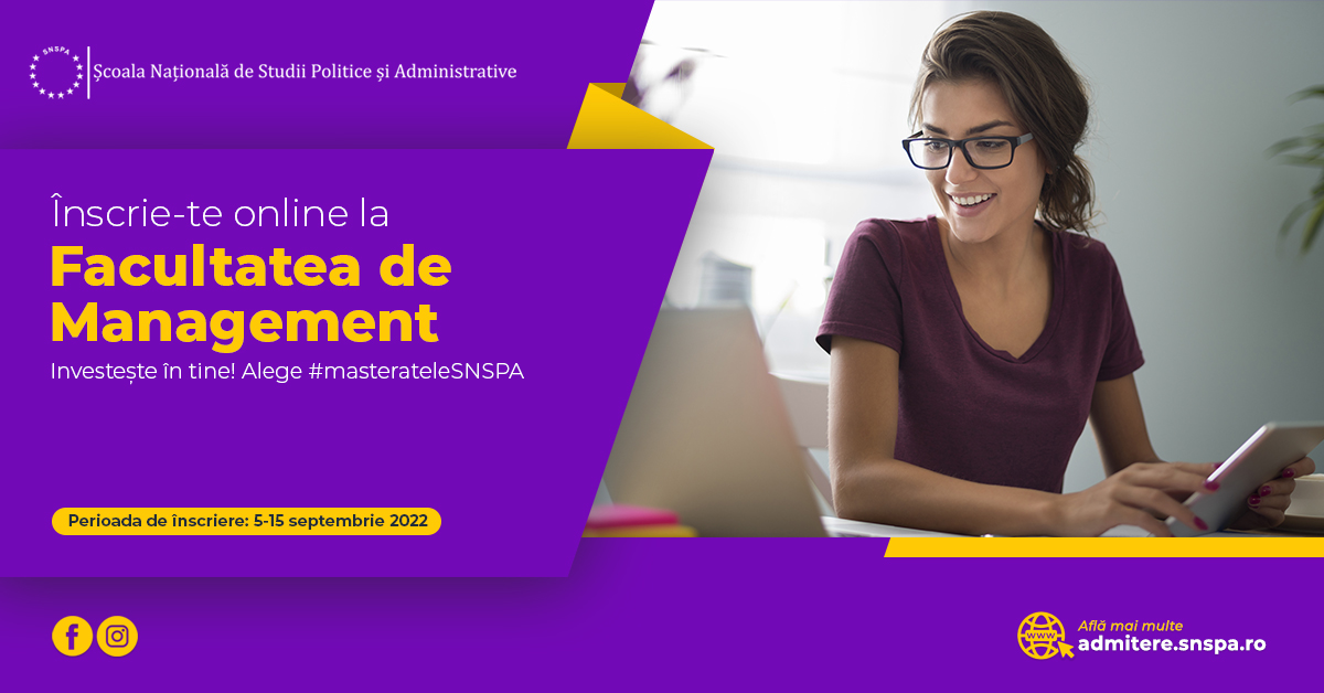 Admitere online la masteratele Facultății de Management (SNSPA ...